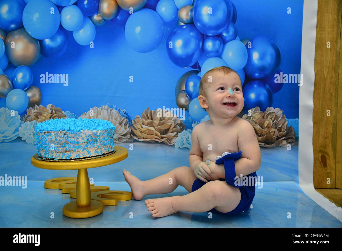 Cute boy celebrating birthday hi-res stock photography and images - Alamy