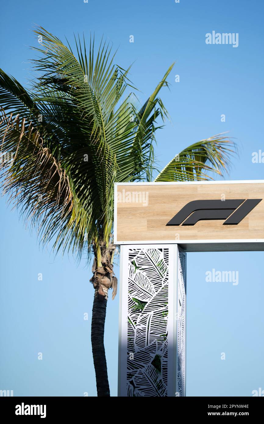 Miami, USA. 04th May, 2023. Circuit atmosphere - F1 logo. 04.05.2023 ...