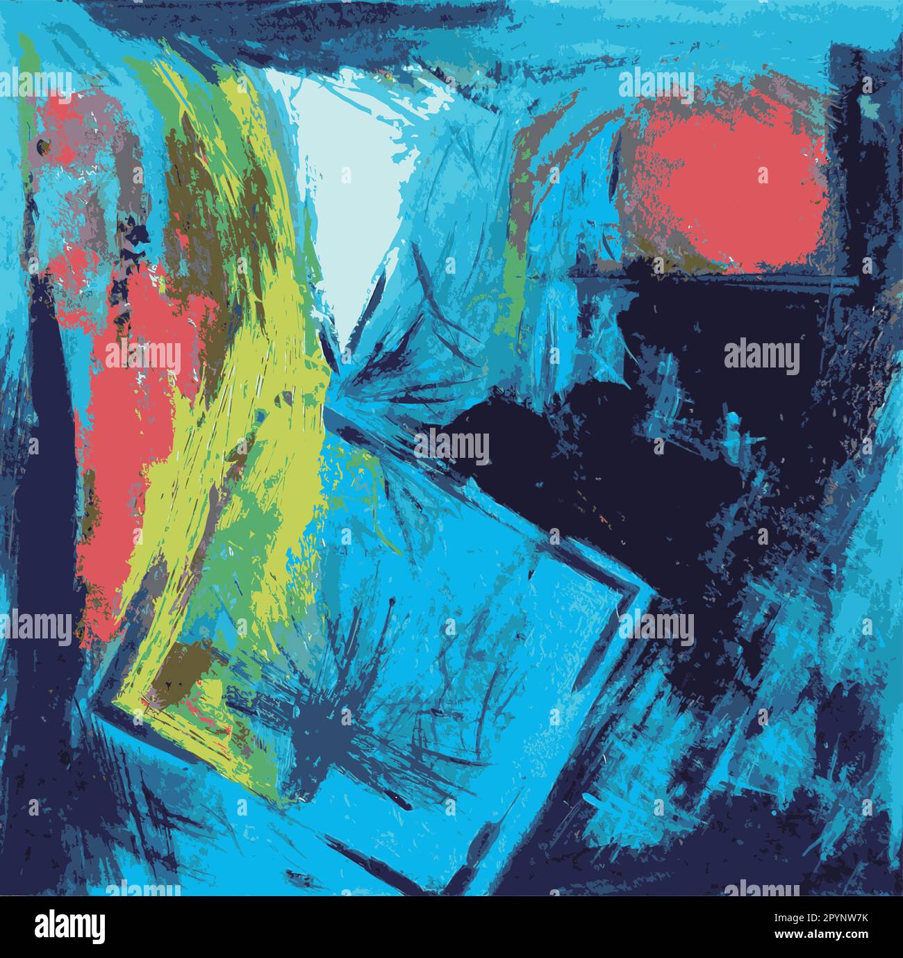 Modern Vector Illustration Square and Shapes Painting Geometry from ...