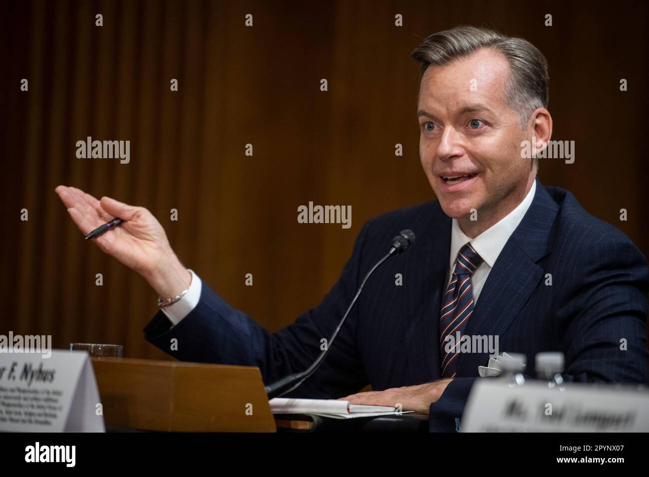 Roger F. Nyhus appears before a Senate Committee on Foreign Relations ...