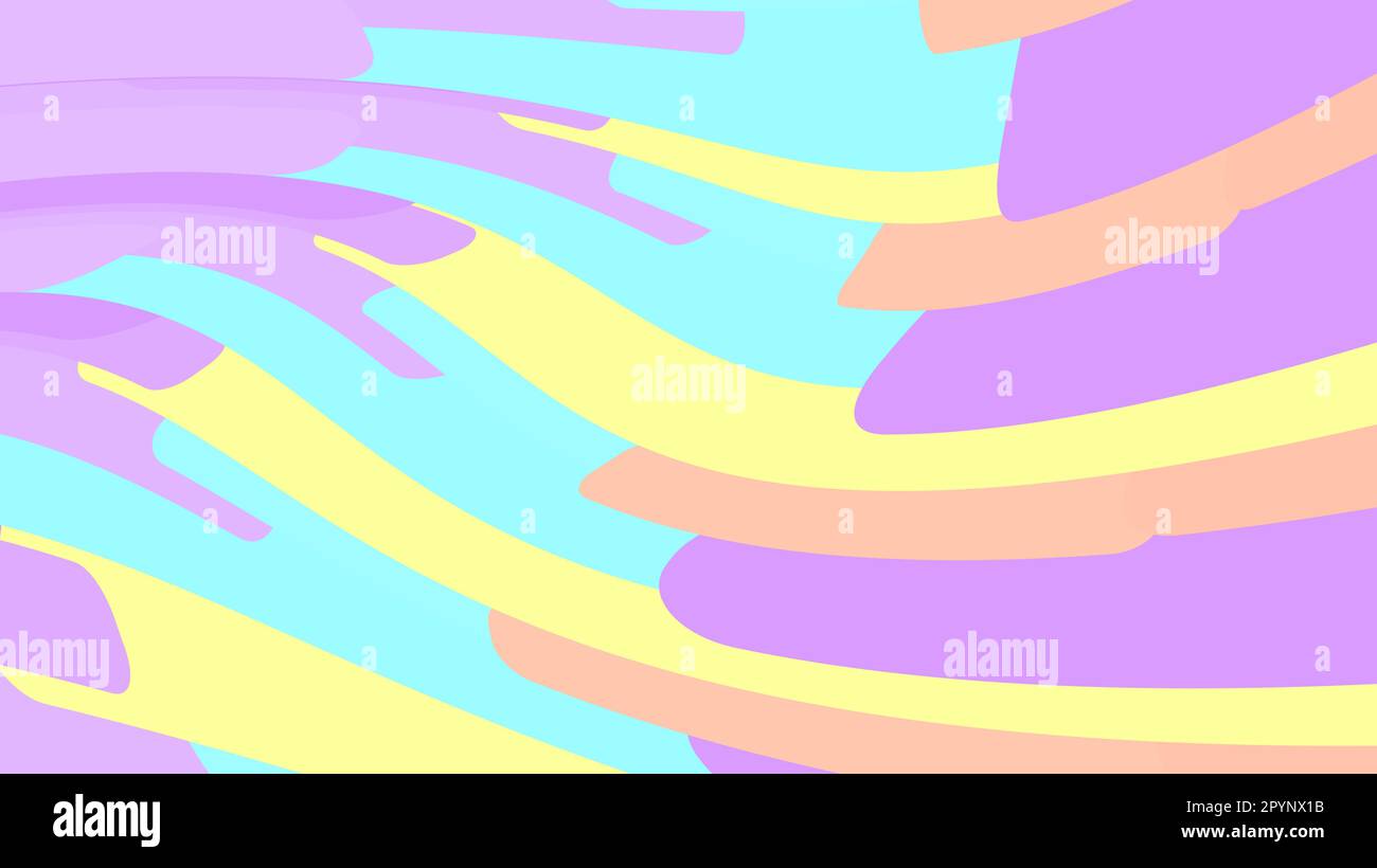 Simple background of minimalistic magical multicolored curved abstract ...