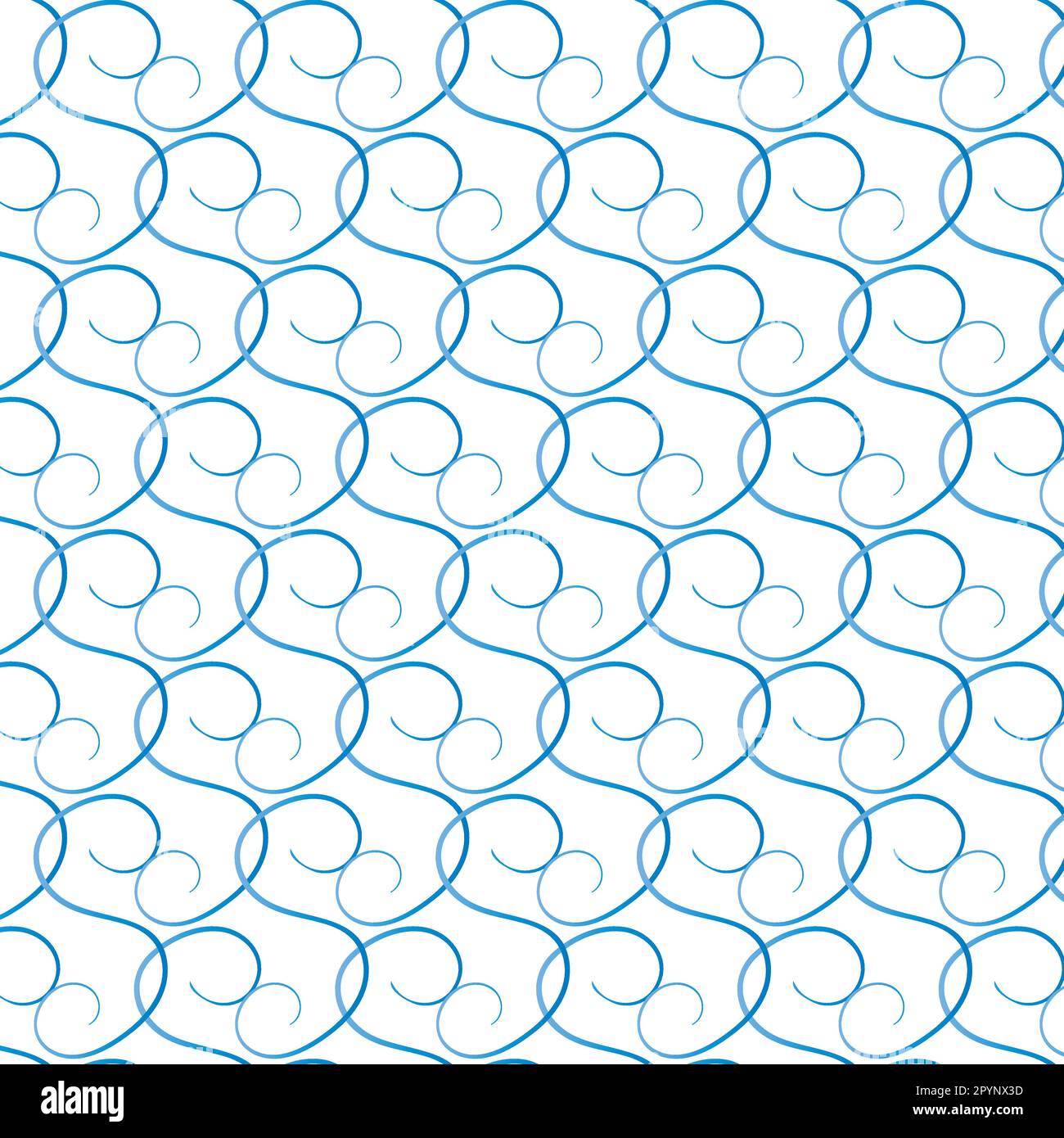 Blue aqua curls, woven lattice of blue gradient lines. Vector ...
