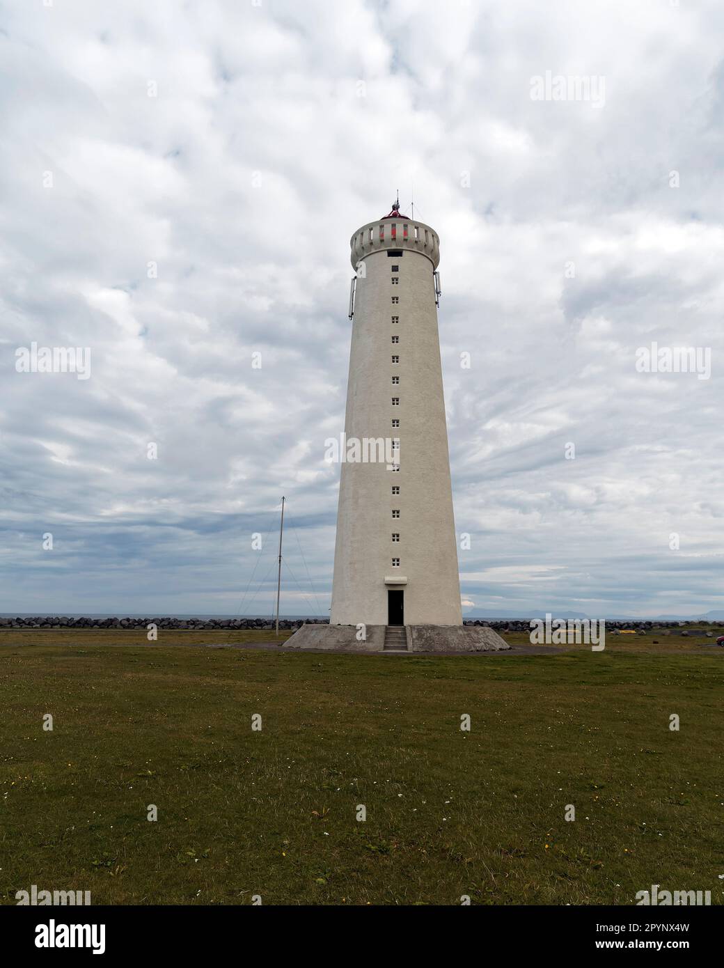 The new Gardur lighthouse in Gardur, Iceland Stock Photo - Alamy
