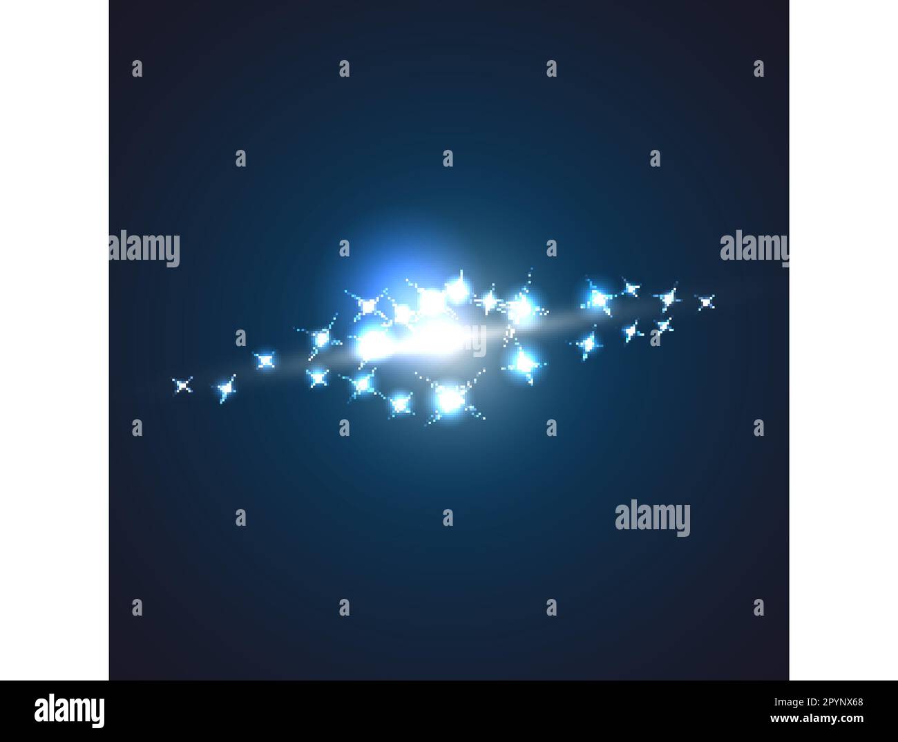 Abstract blue cosmic magical energy bright glowing shiny texture with ...
