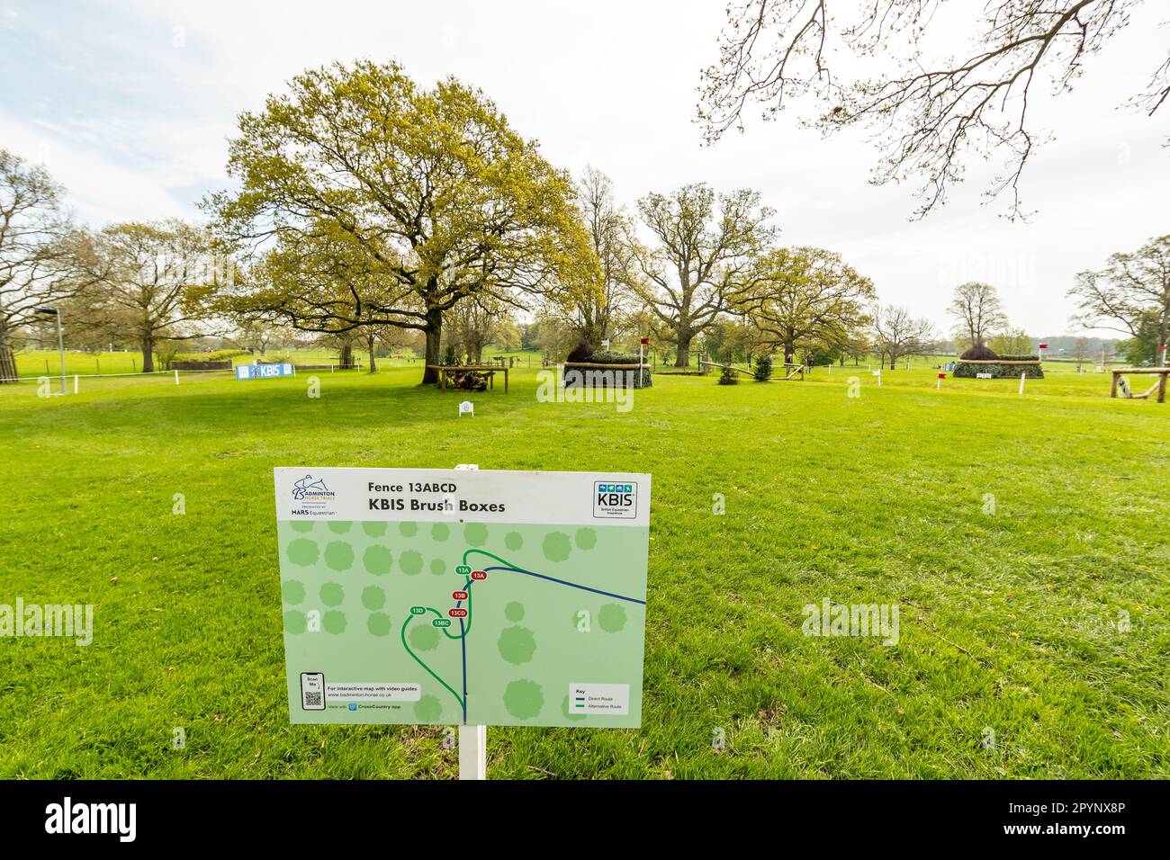 Course and fence map, KBIS. Badminton Horse Trials Stock Photo - Alamy
