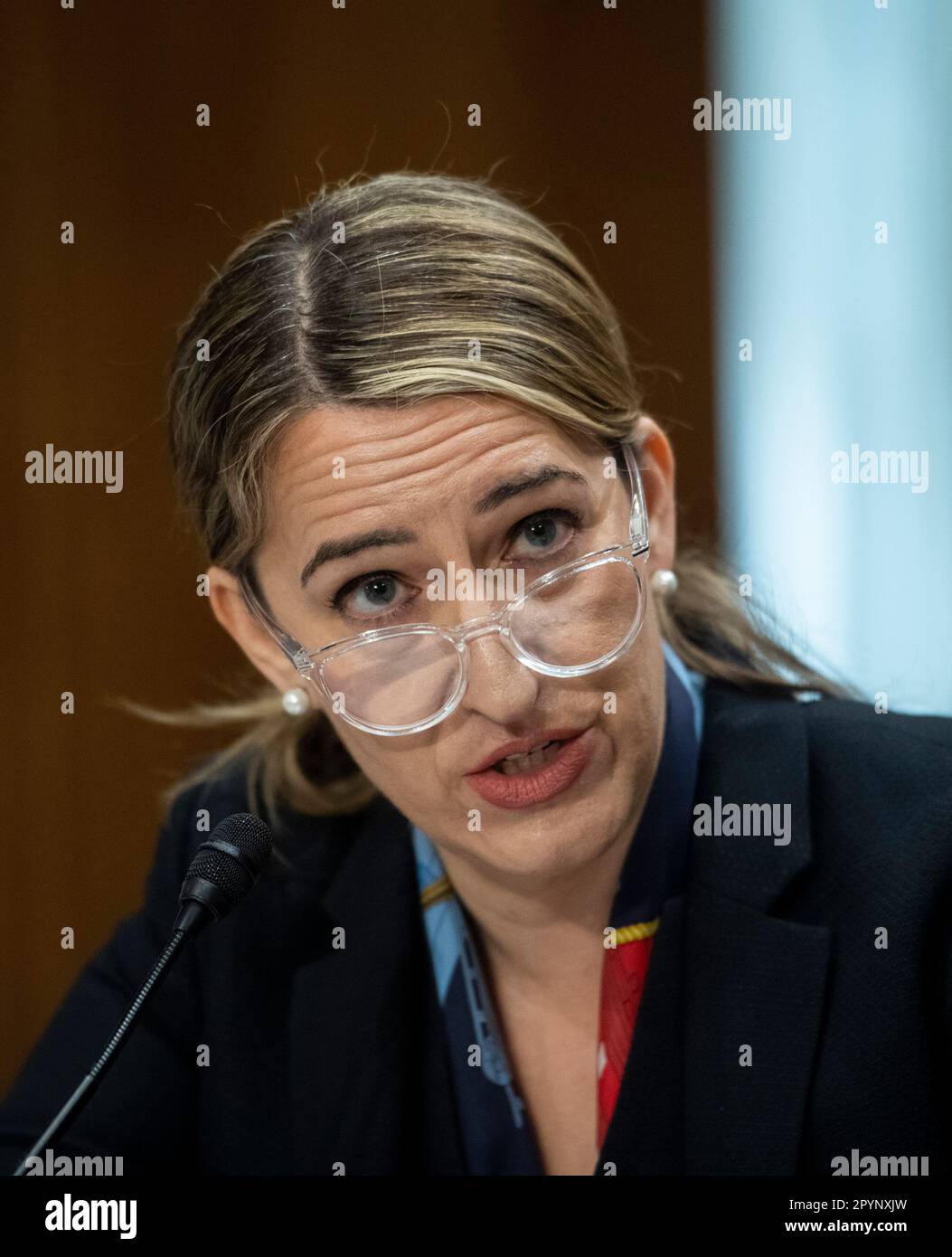 Washington, Vereinigte Staaten. 04th May, 2023. Yael Lempert appears before a Senate Committee ...