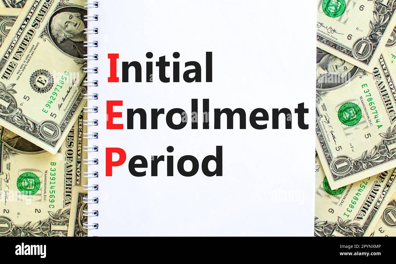 IEP symbol. Concept words IEP Initial enrollment period on beautiful ...