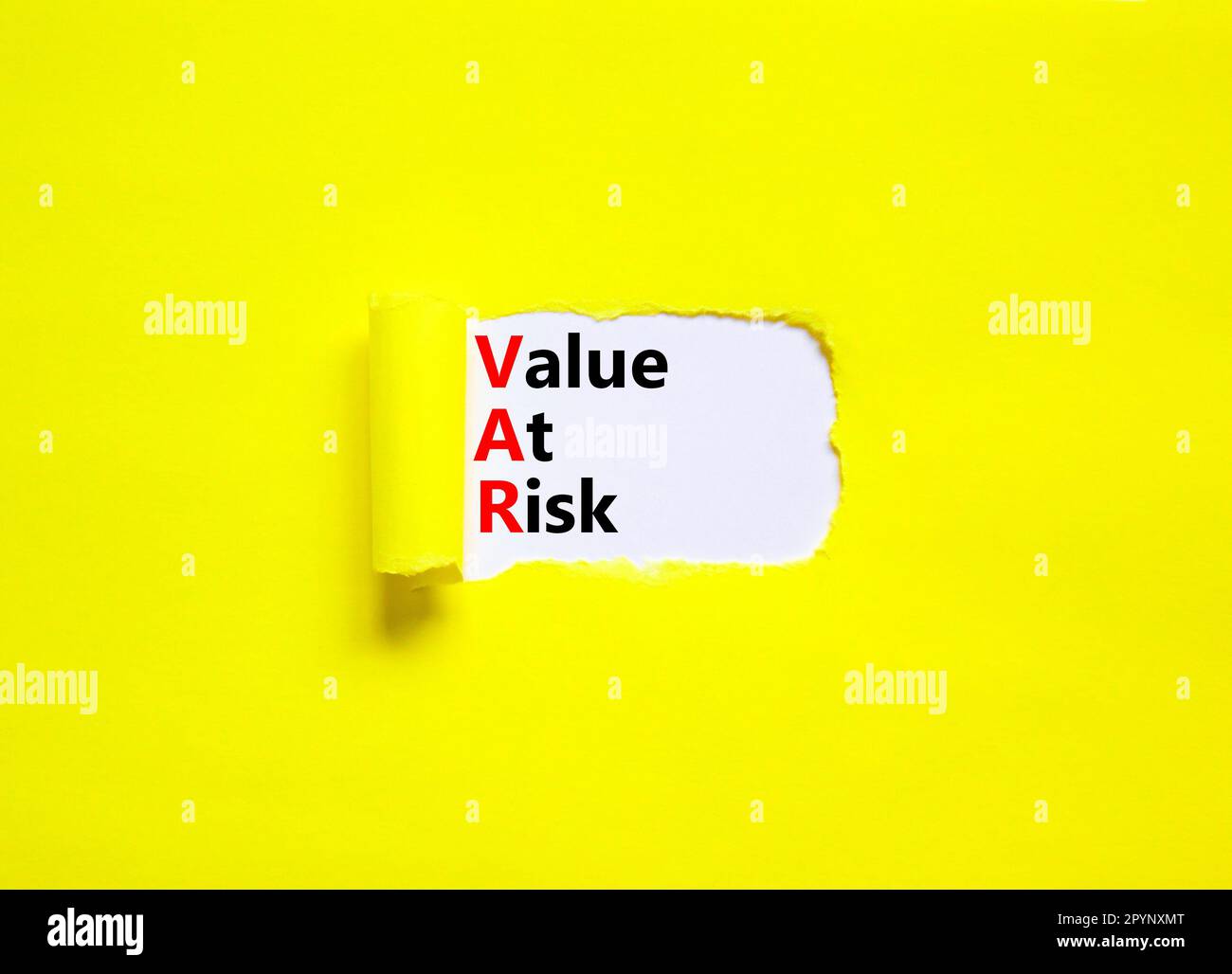 VAR Value at risk symbol. Concept words VAR Value at risk on beautiful ...