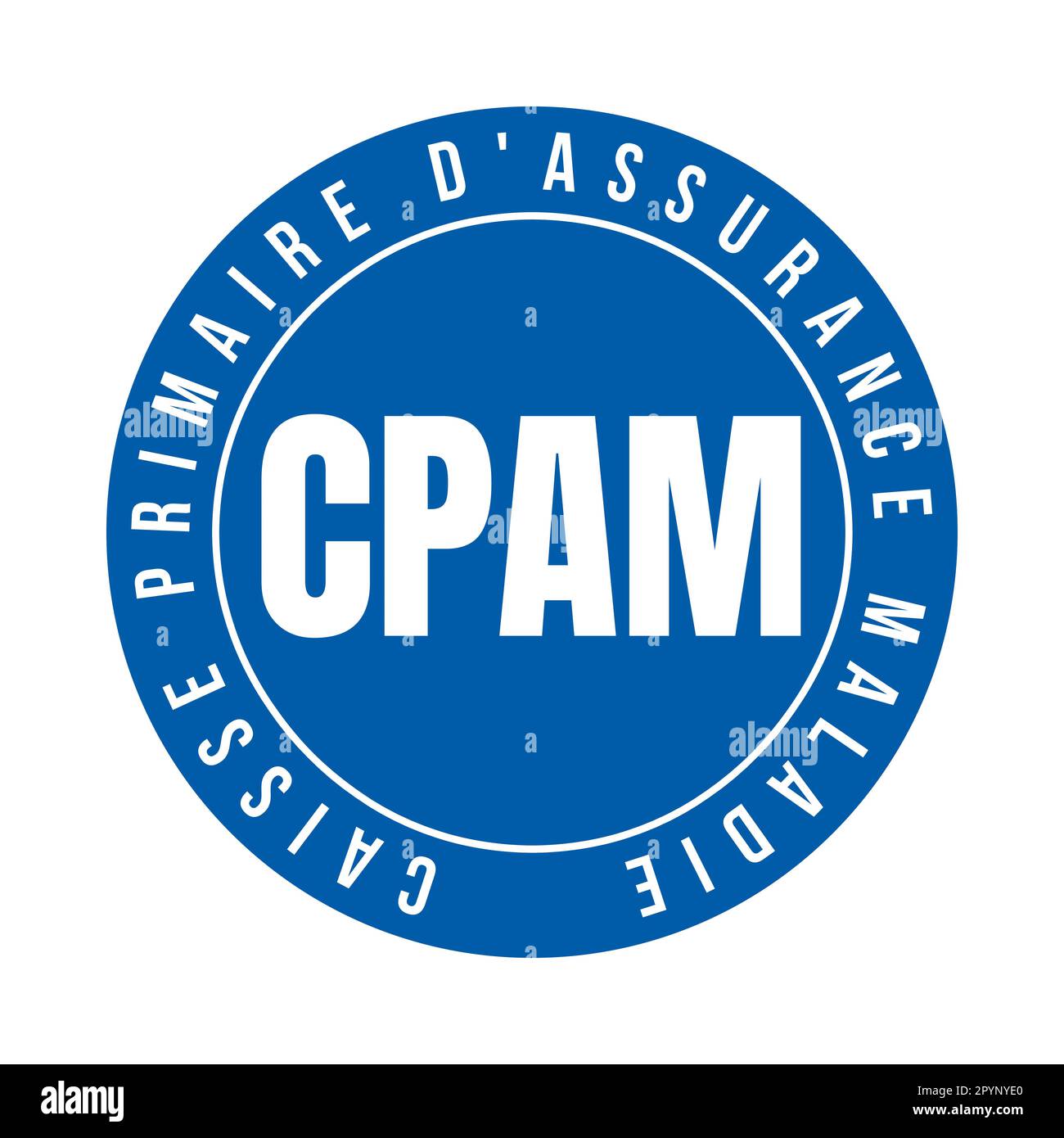 CPAM social security in France symbol icon in French language Stock ...