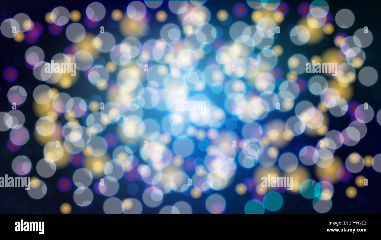 Abstract blue blurred background with bokeh effect. Magical bright ...