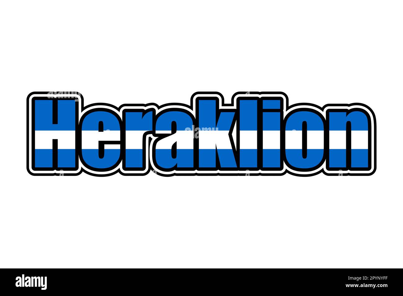 Heraklion sign icon with Greek flag colors Stock Photo - Alamy