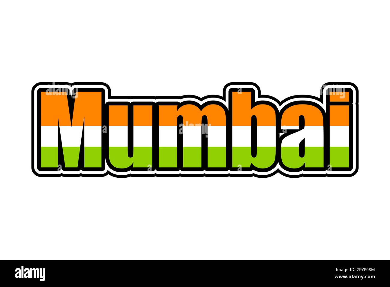 Mumbai symbol icon with Indian flag colors Stock Photo - Alamy