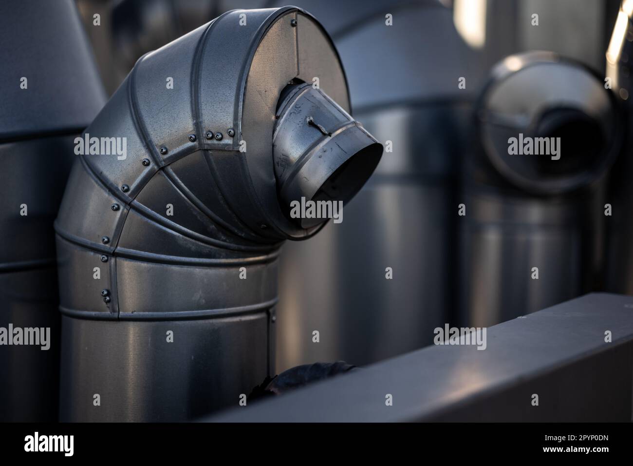 External unit of commercial air conditioning and ventilation system ...