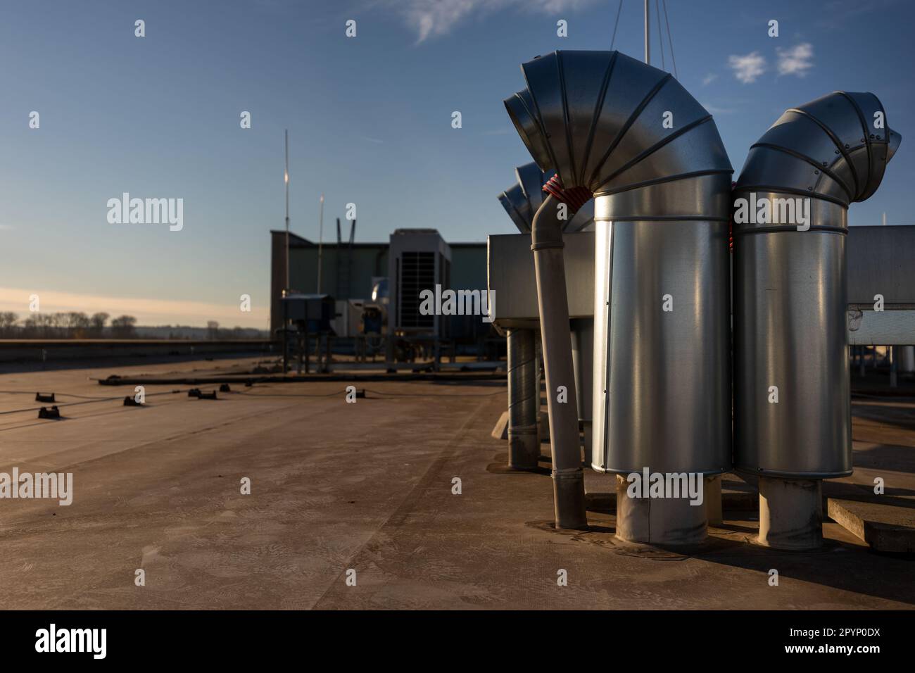 External unit of commercial air conditioning and ventilation system ...