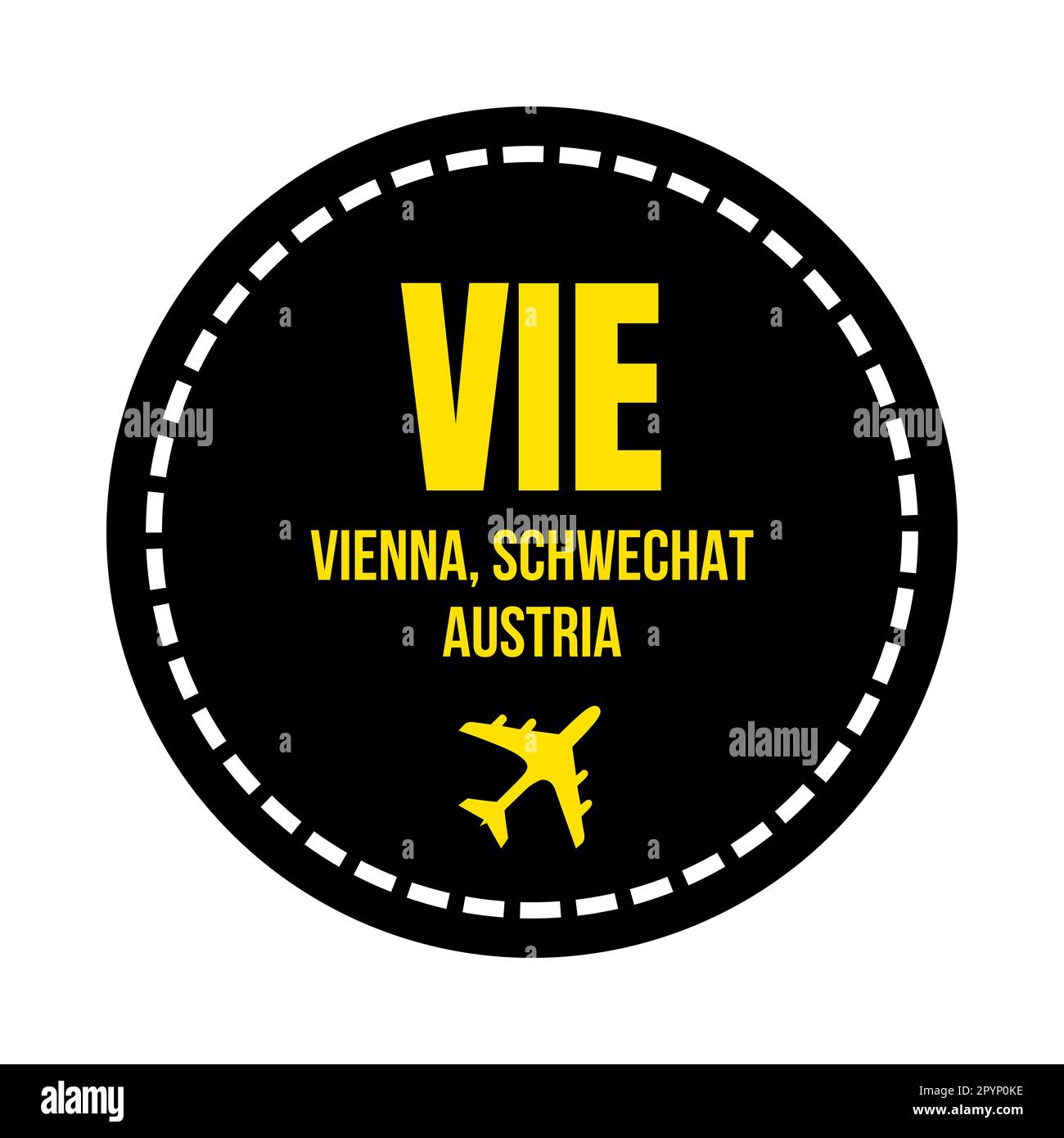 VIE Vienna airport symbol icon Stock Photo - Alamy
