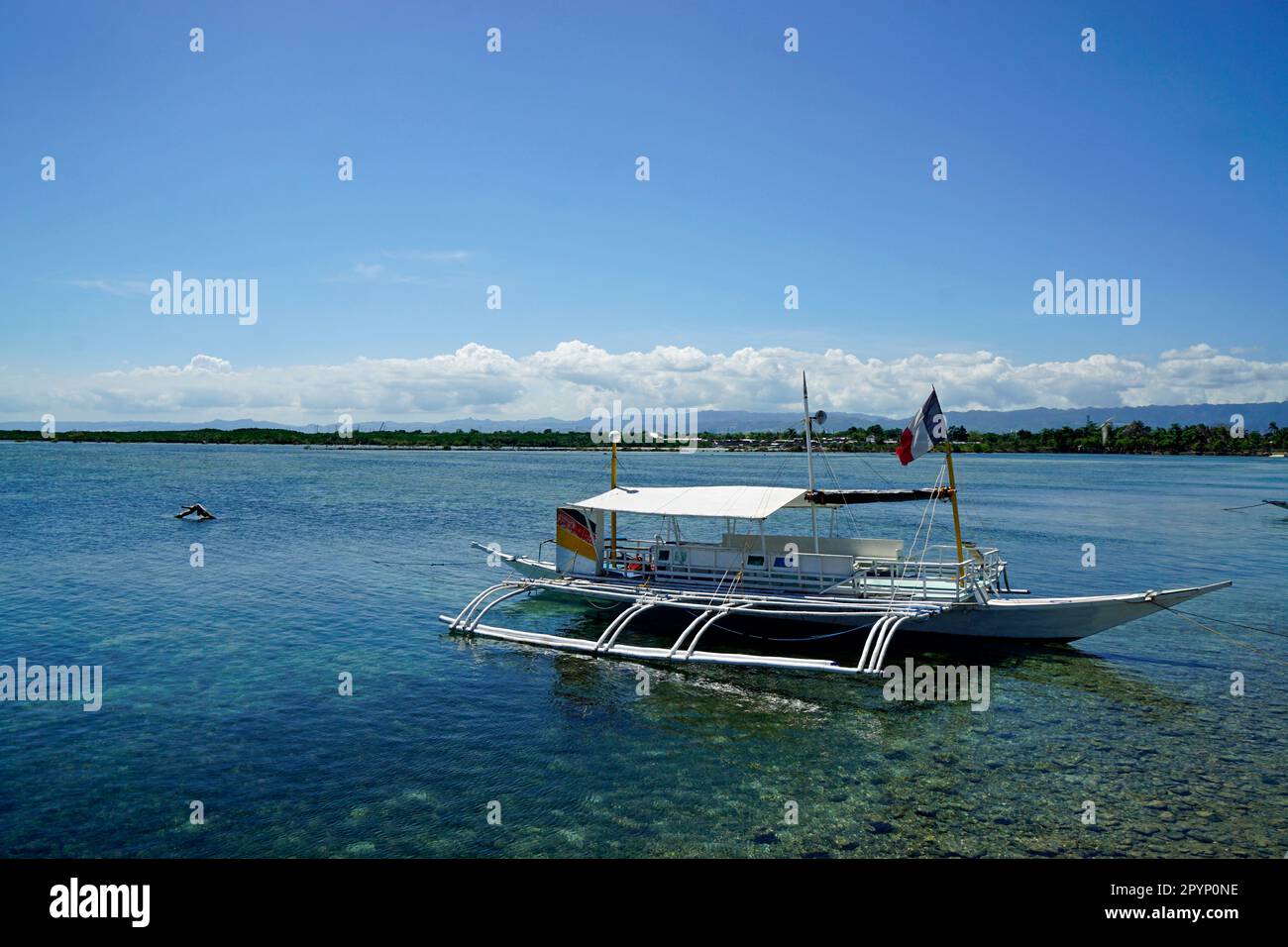 traditional small wooden outrigger boats at a fisherman village Stock ...