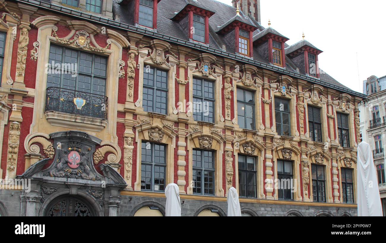renaissance building (former stock exchange) in lille (france Stock ...