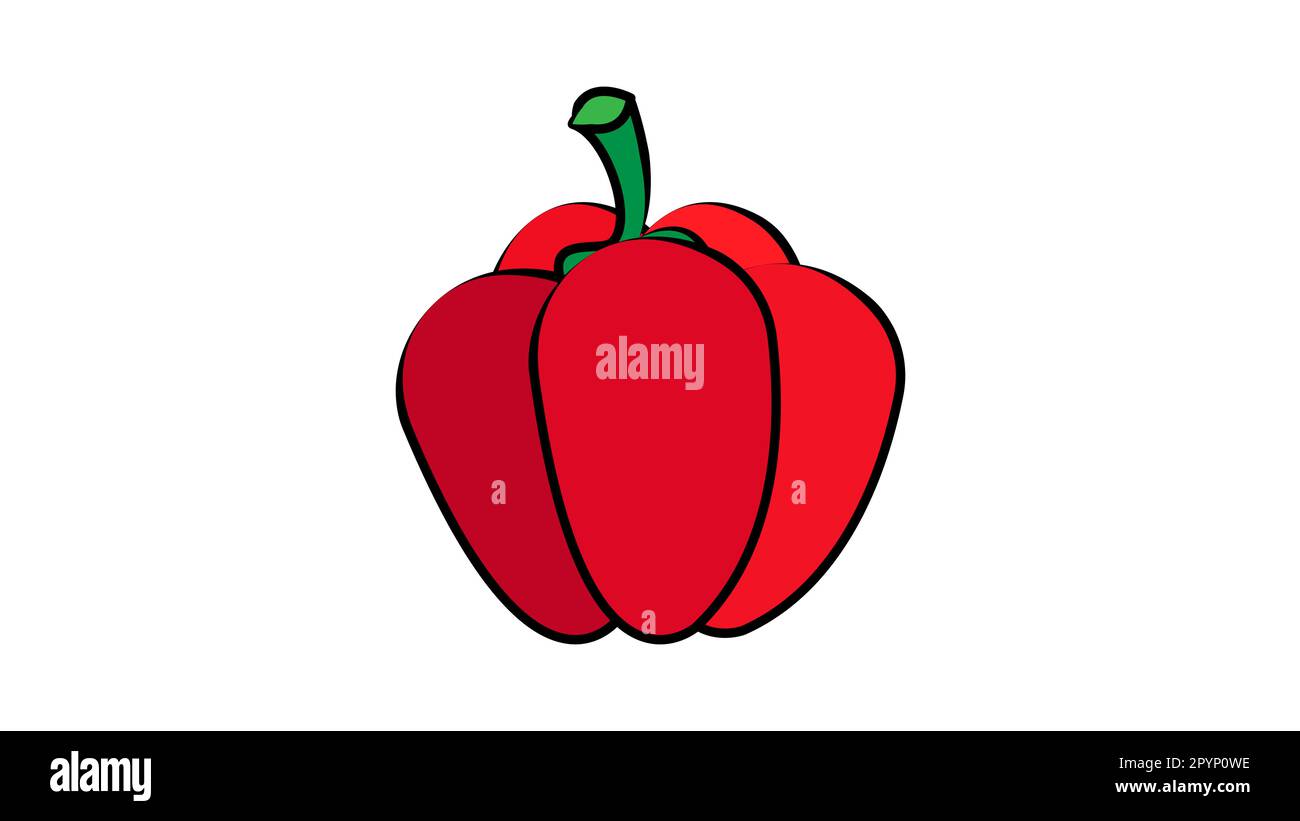 Bell pepper icon outline style hi-res stock photography and images - Alamy