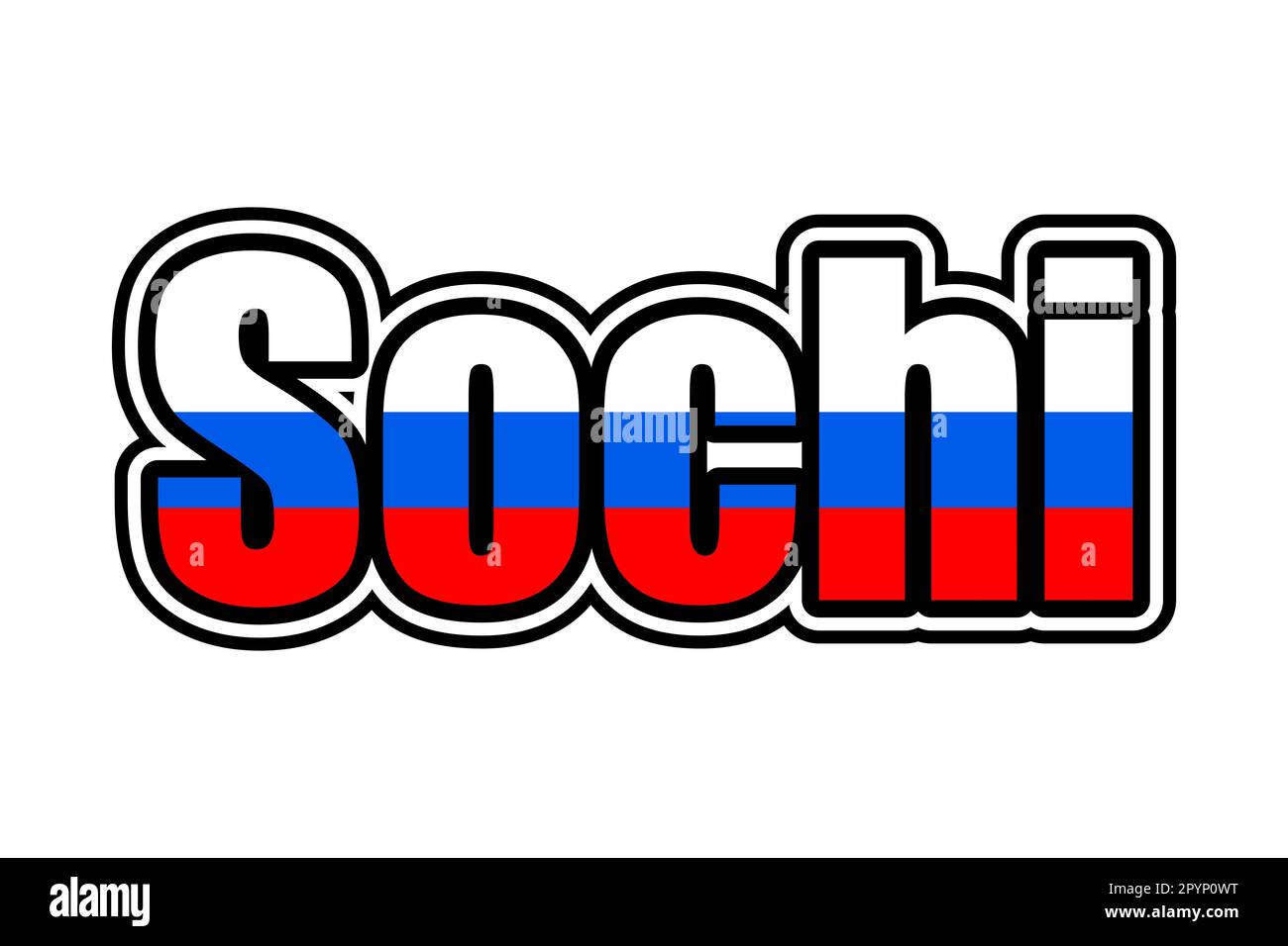 Sochi symbol icon with Russian flag colors Stock Photo - Alamy