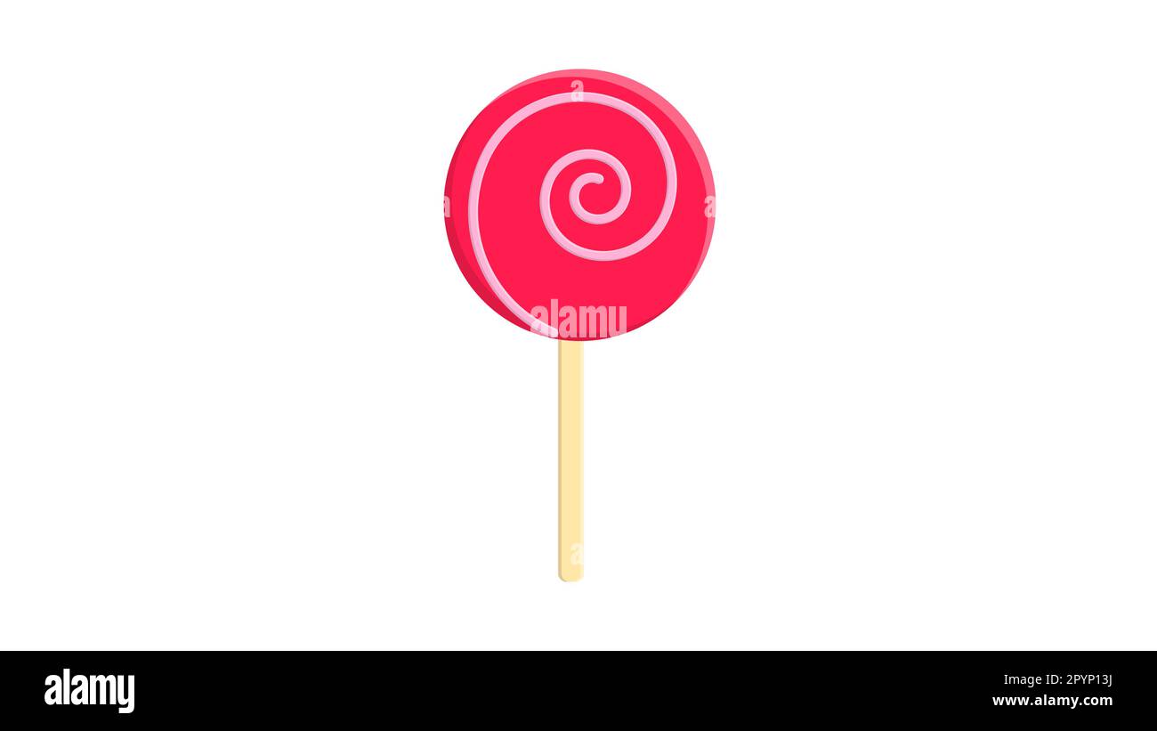 Lollipop vector cartoon illustration isolated on white background Stock ...