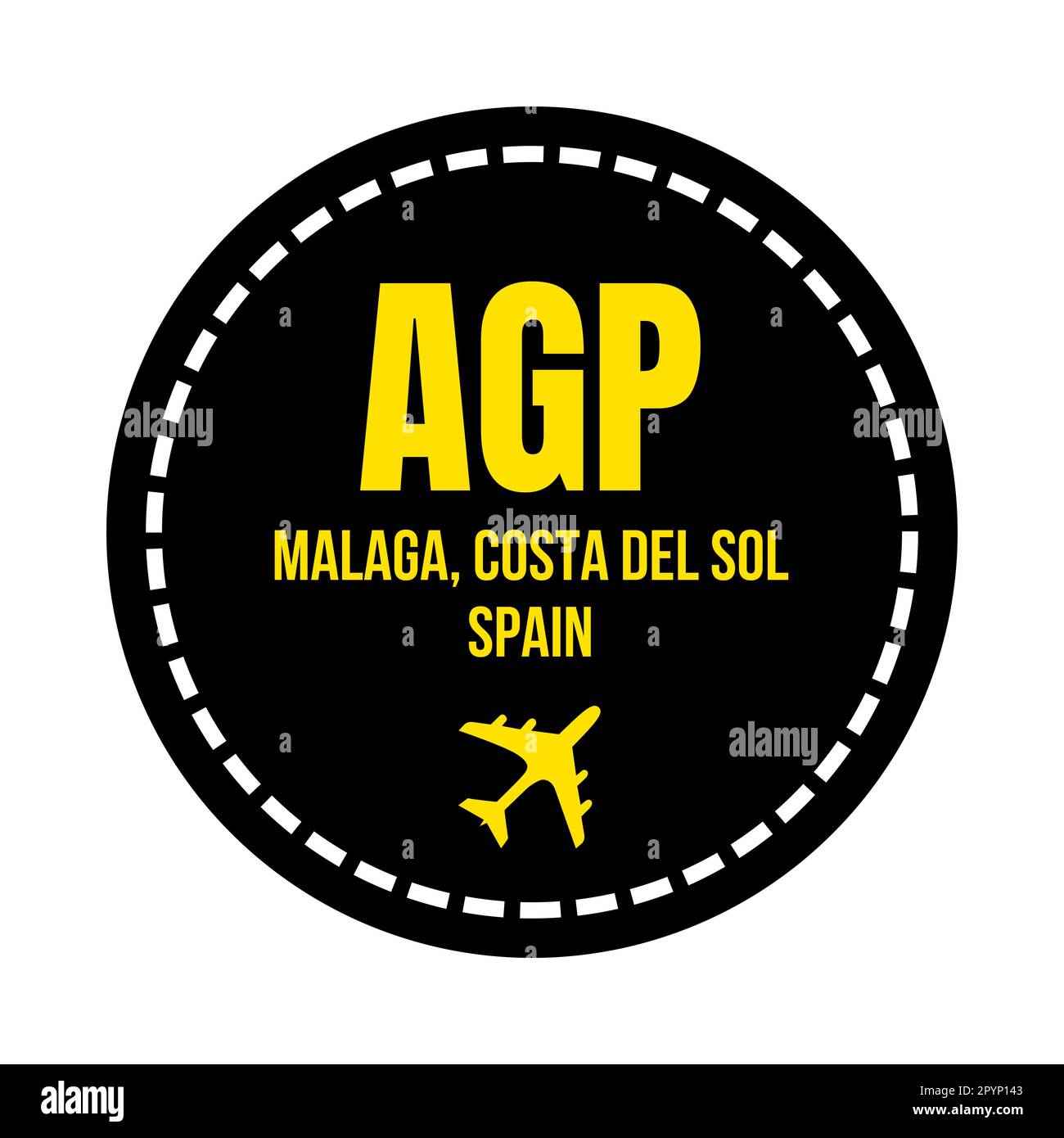 AGP Malaga airport symbol icon Stock Photo - Alamy