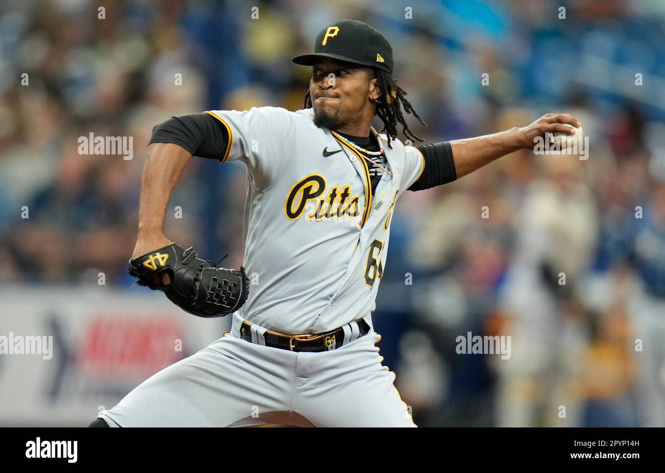 Pittsburgh Pirates relief pitcher Jose Hernandez against the Tampa Bay ...