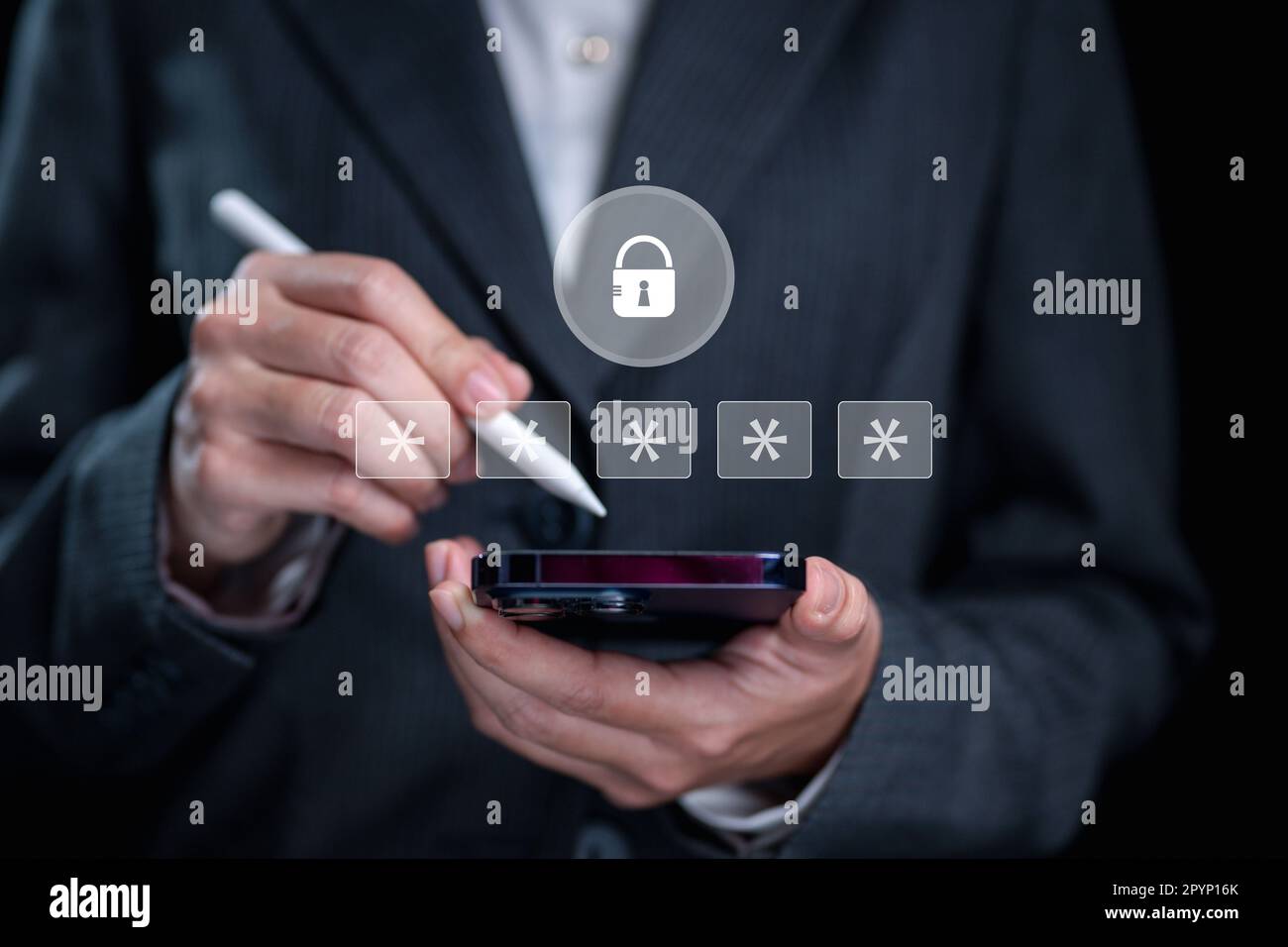 People Using Otp On Smartphone Authentication Otp Secure Verification