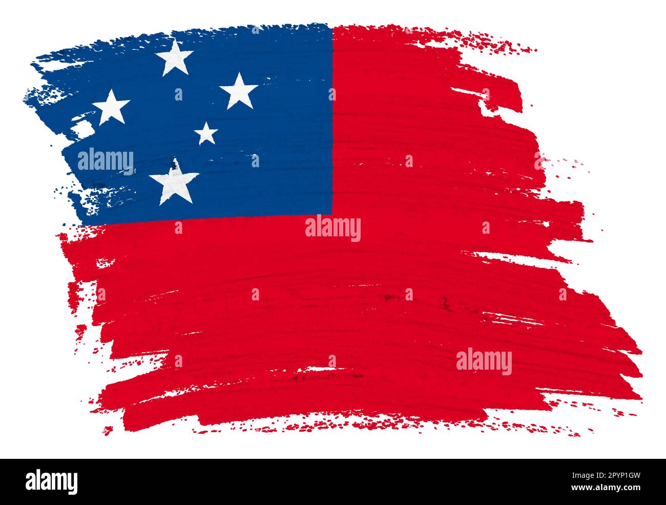 Western Samoa flag background paint brushstroke 3d illustration ...