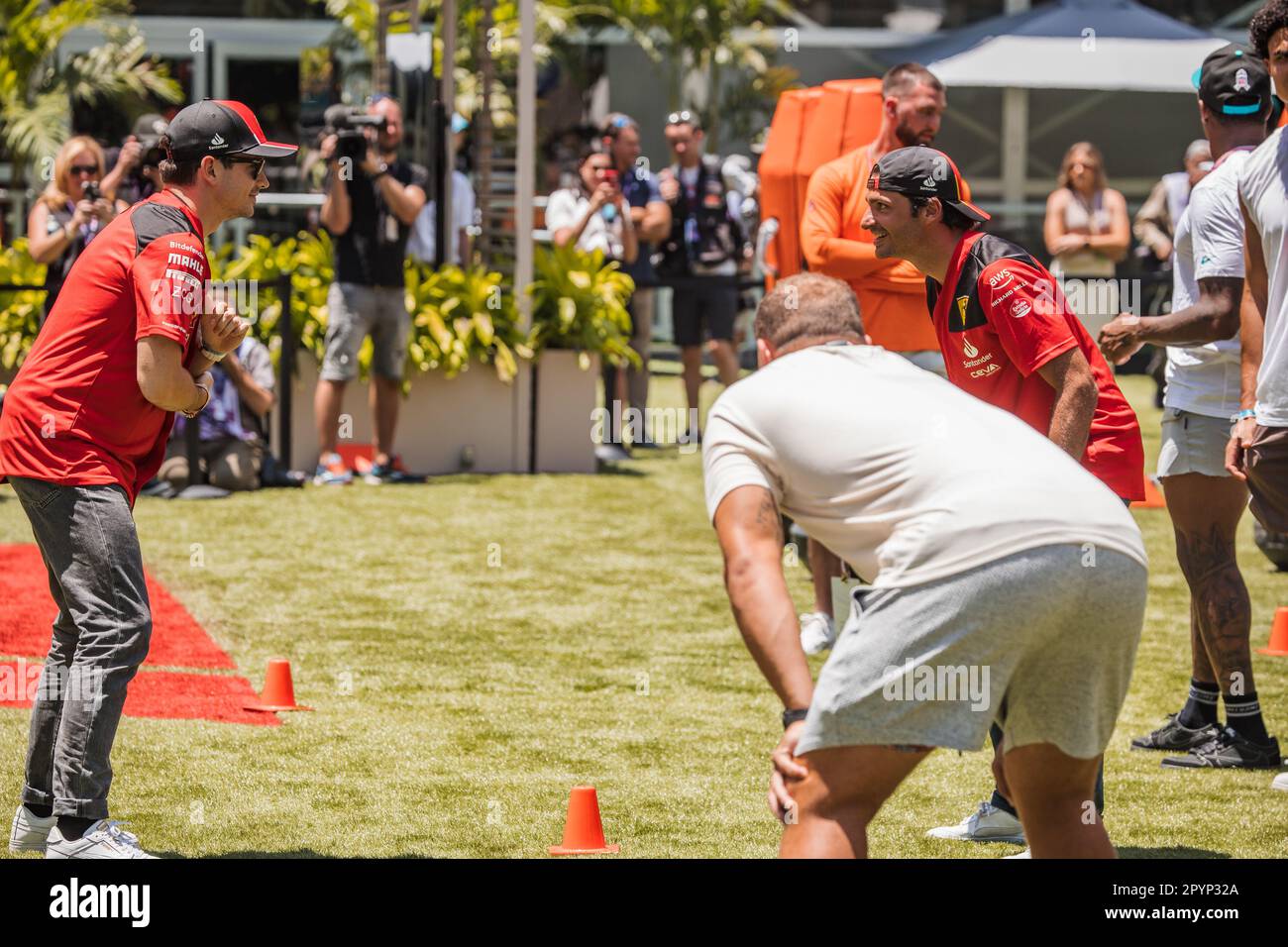 Miami, USA. 04th May, 2023. Charles Leclerc (MON) Ferrari and Carlos ...