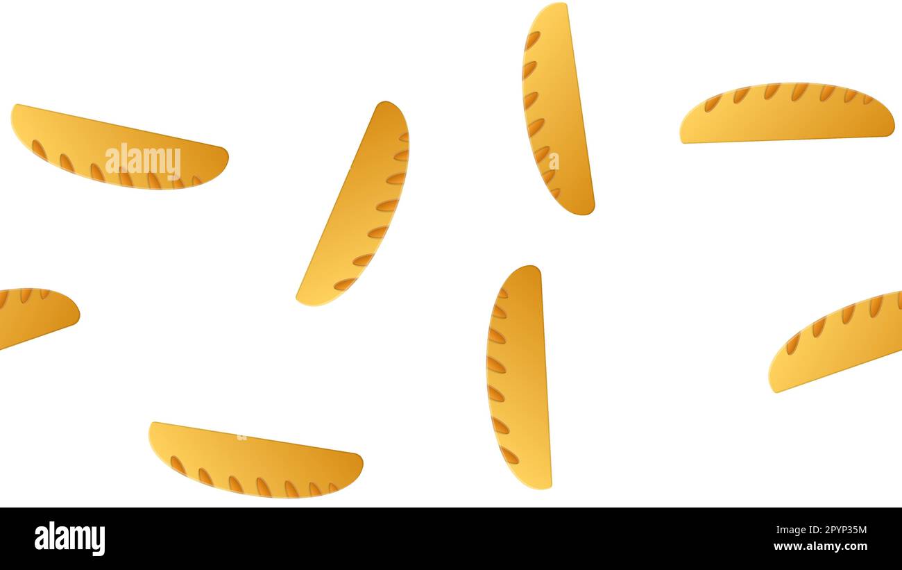 loaf on a white background, pattern. vector illustration. drawing for a ...