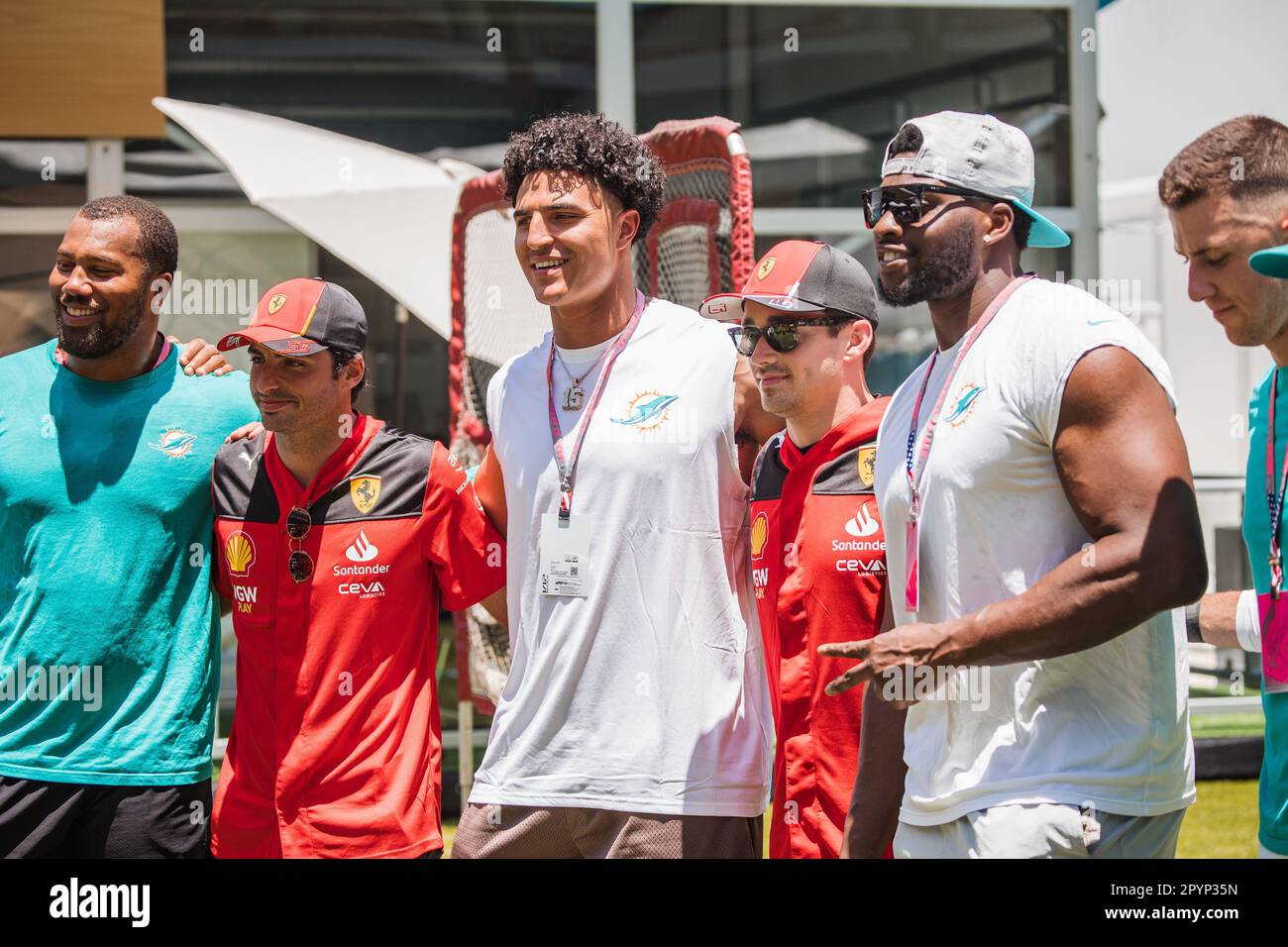 Miami, USA. 04th May, 2023. Charles Leclerc (MON) Ferrari and Carlos ...