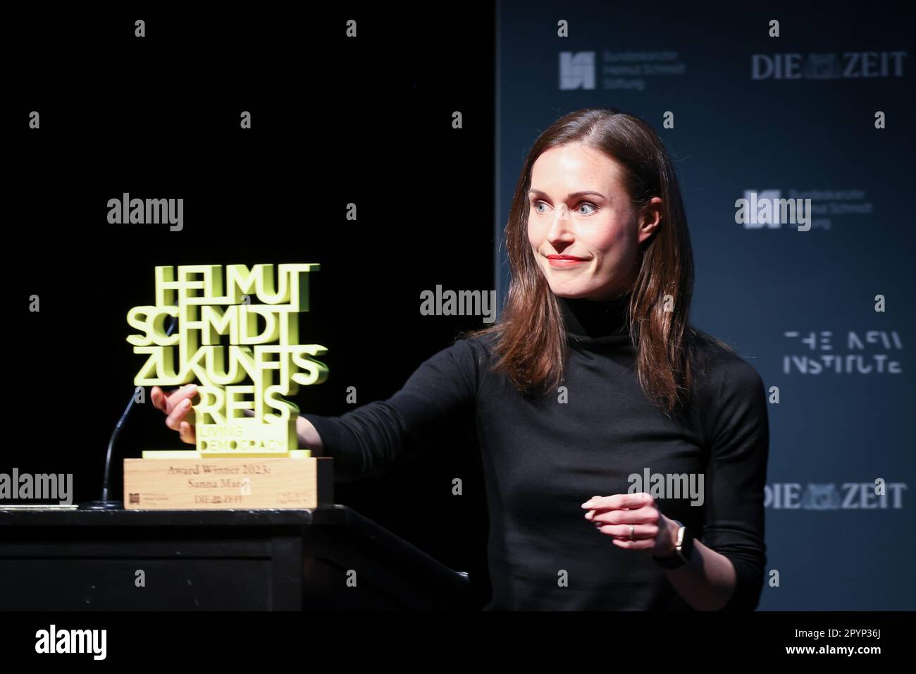Hamburg, Germany. 04th May, 2023. Sanna Marin, outgoing Finnish prime ...
