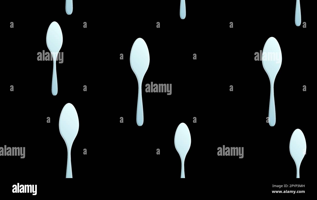 Black and White wooden spoon and fork seamless pattern Stock Vector ...