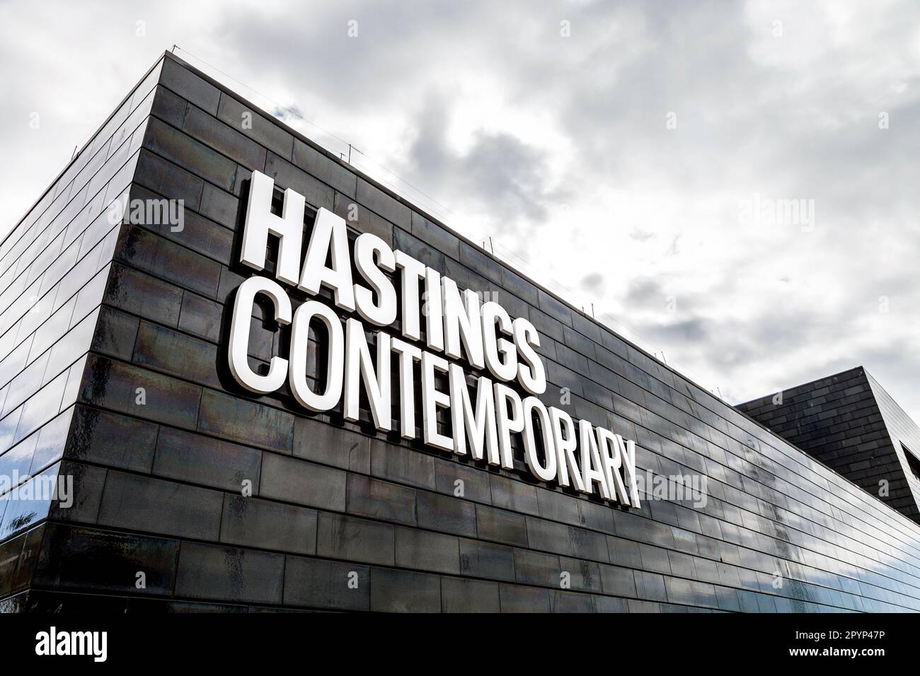 Exterior of Hastings Contemporary, Hastings, East Sussex, England, UK ...