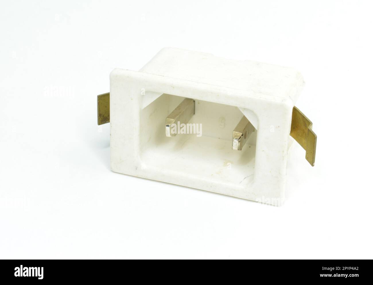 Universal Round 2Pin Plug White Wall Sockets Stock Photo - Alamy