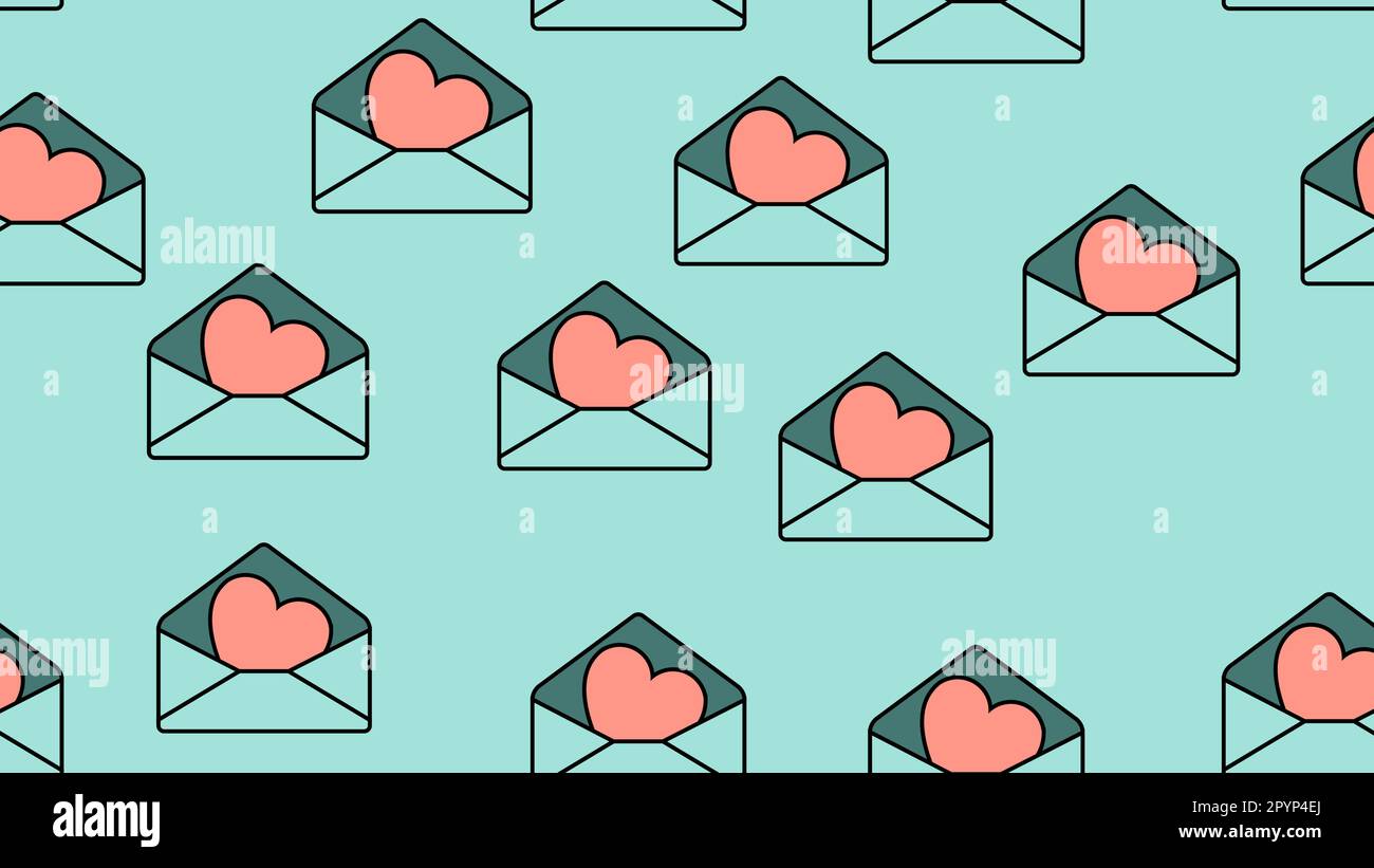 Email on love hearts Stock Vector Images - Alamy