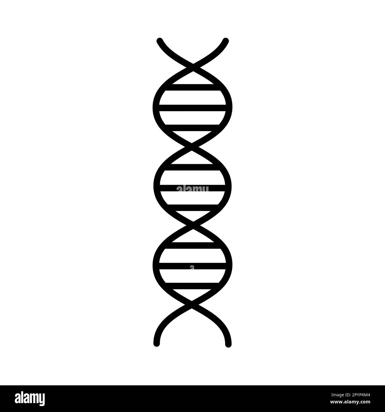 Medical pharmaceutical abstract dna gene helix, simple black and white ...