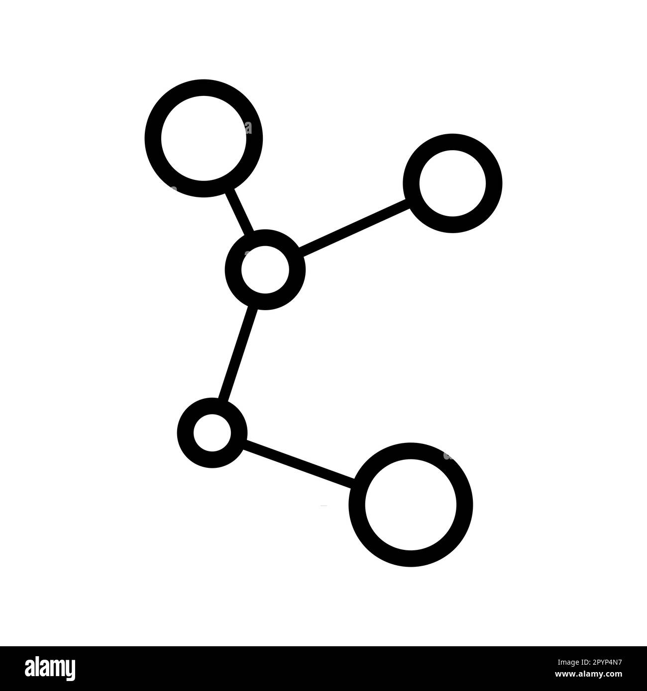 A simple abstract scientific chemical diagram of the structure of a ...