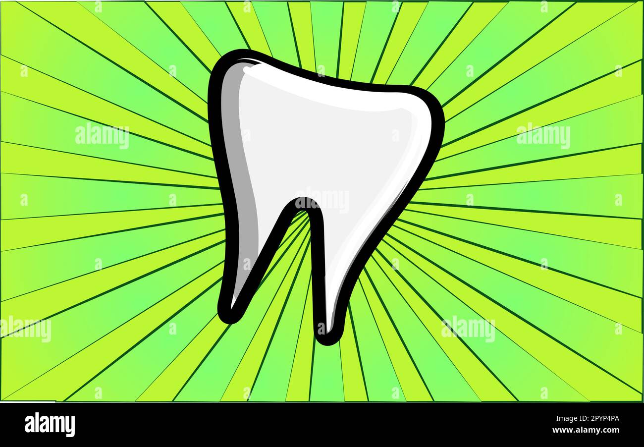 Medical dental white healthy molar tooth on a background of abstract ...