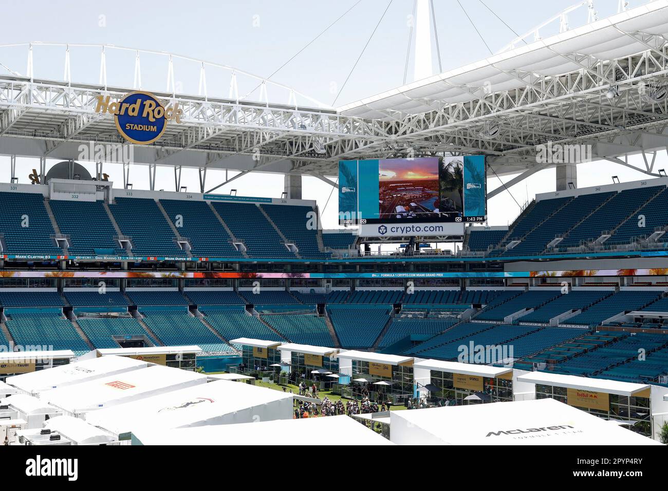 Miami, USA. 4th May, 2023. F1 Paddock inside Hard Rock Stadium, F1 ...
