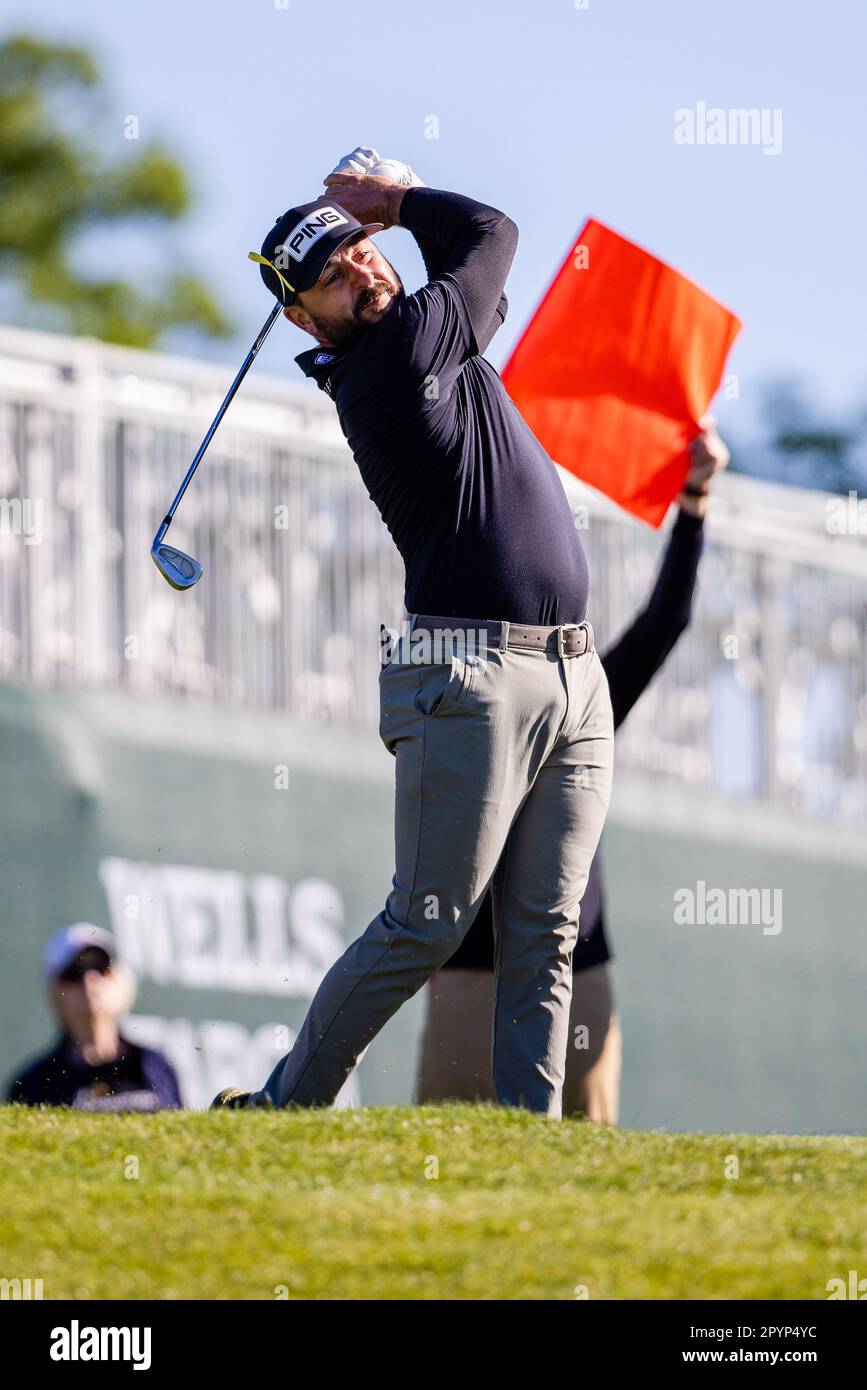 May 4, 2023: Stephan Jaeger on the 17th tee during the First round of ...