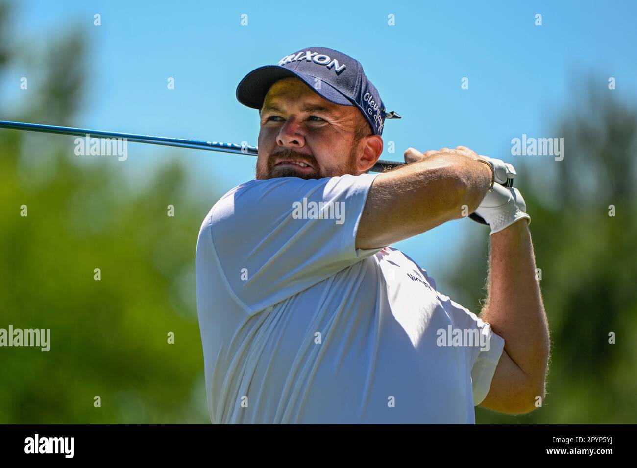 CHARLOTTE, NC - MAY 04: Shane Lowry (IRL) watches his tee shot on 2 ...