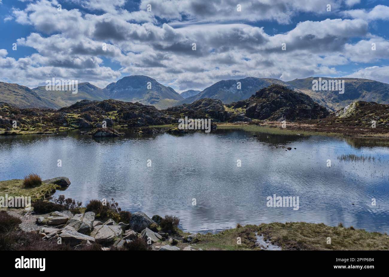Innominate Tarn, looking towards Great Gable, from Hay Stacks near ...