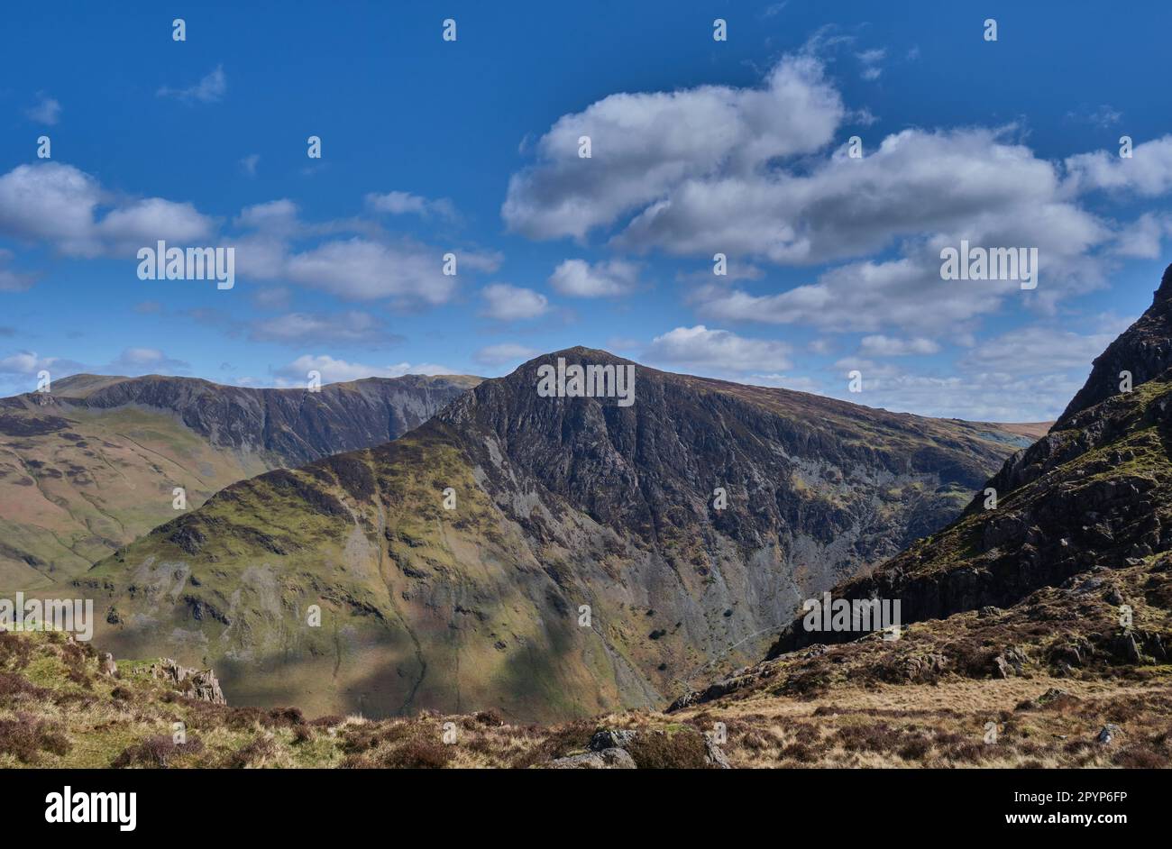 Fleetwith Pike seen from Hay Stacks, Buttermere, Lake District, Cumbria ...