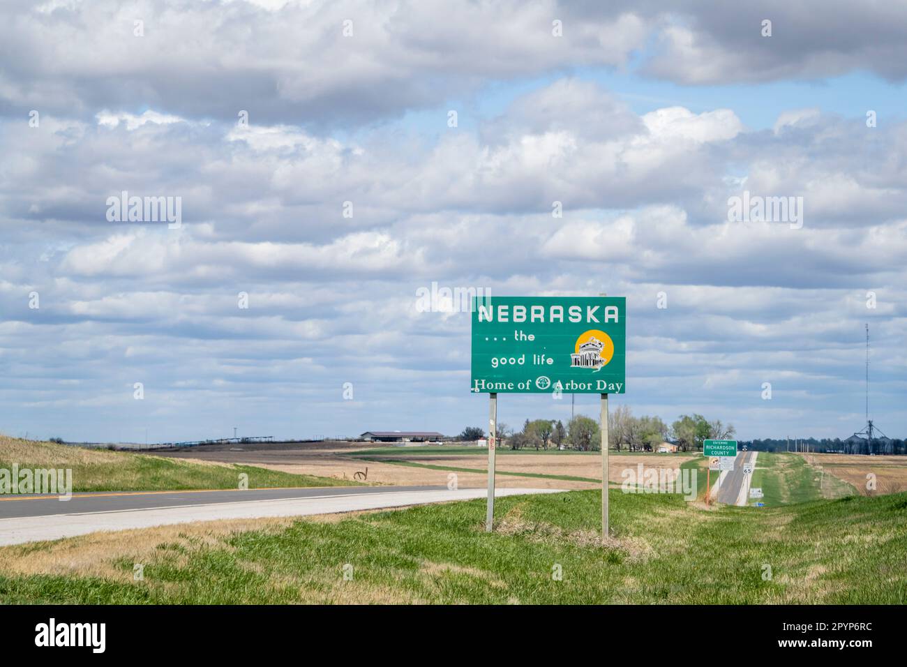 Nebraska, the good life, home of Arbor Day - roadside welcome sign at ...