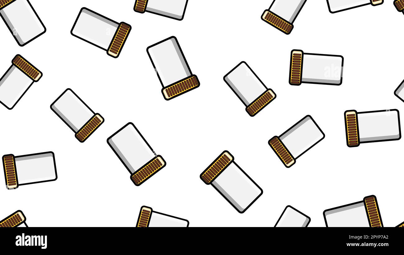 Seamless pattern endless texture of white medical jars for storing ...