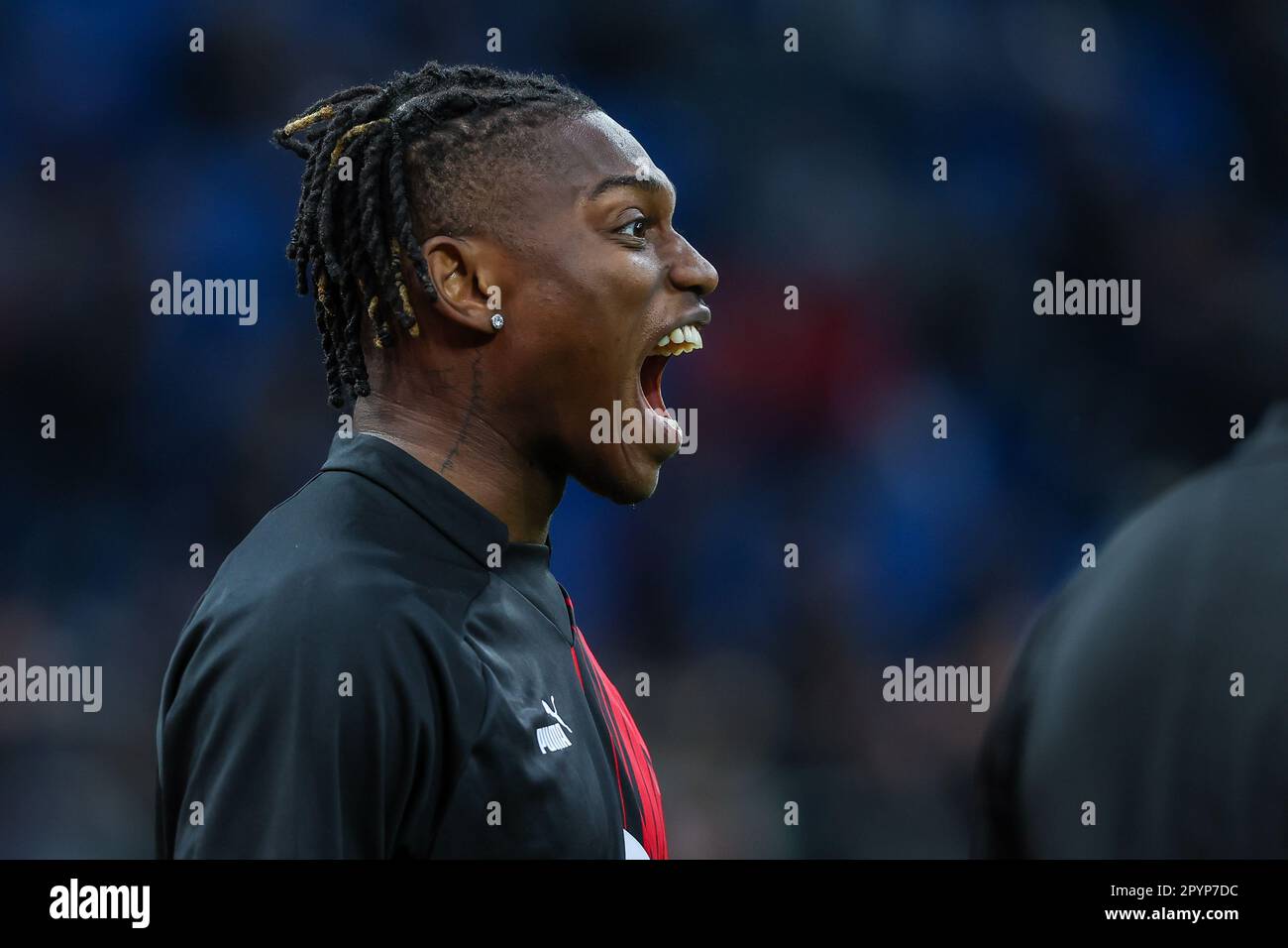 Milan, Italy. 03rd May, 2023. Rafael Leao of AC Milan smiling during ...