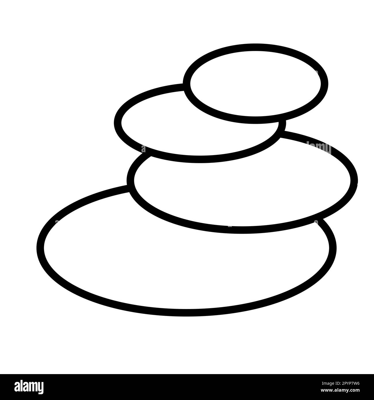 Spa hot stones white background Stock Vector Images - Alamy