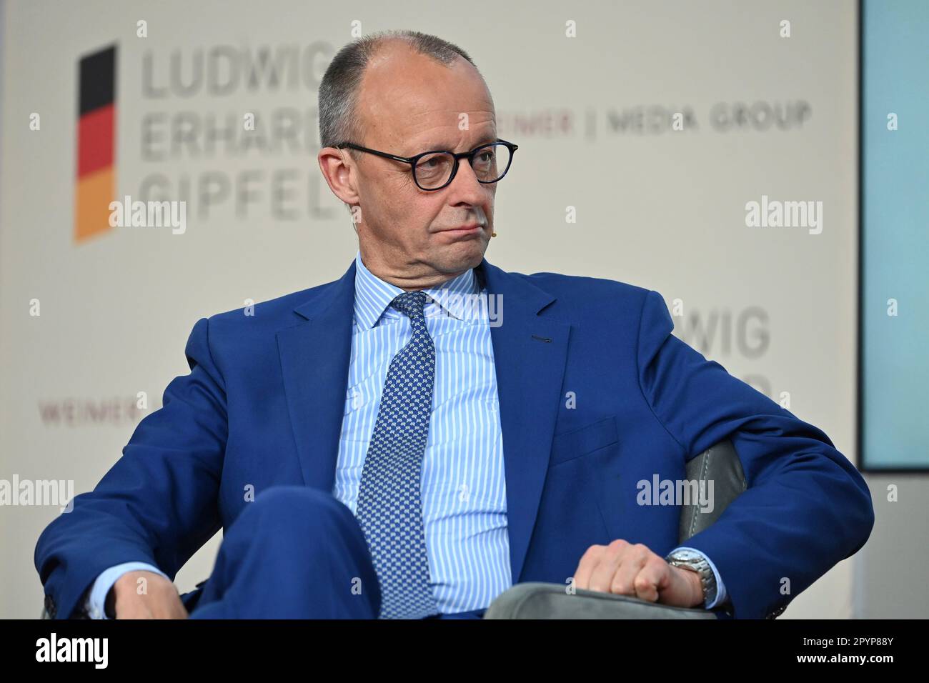 Gmund, Deutschland. 04th May, 2023. Friedrich Merz, MdB, chairman of the CDU Germanys and ...