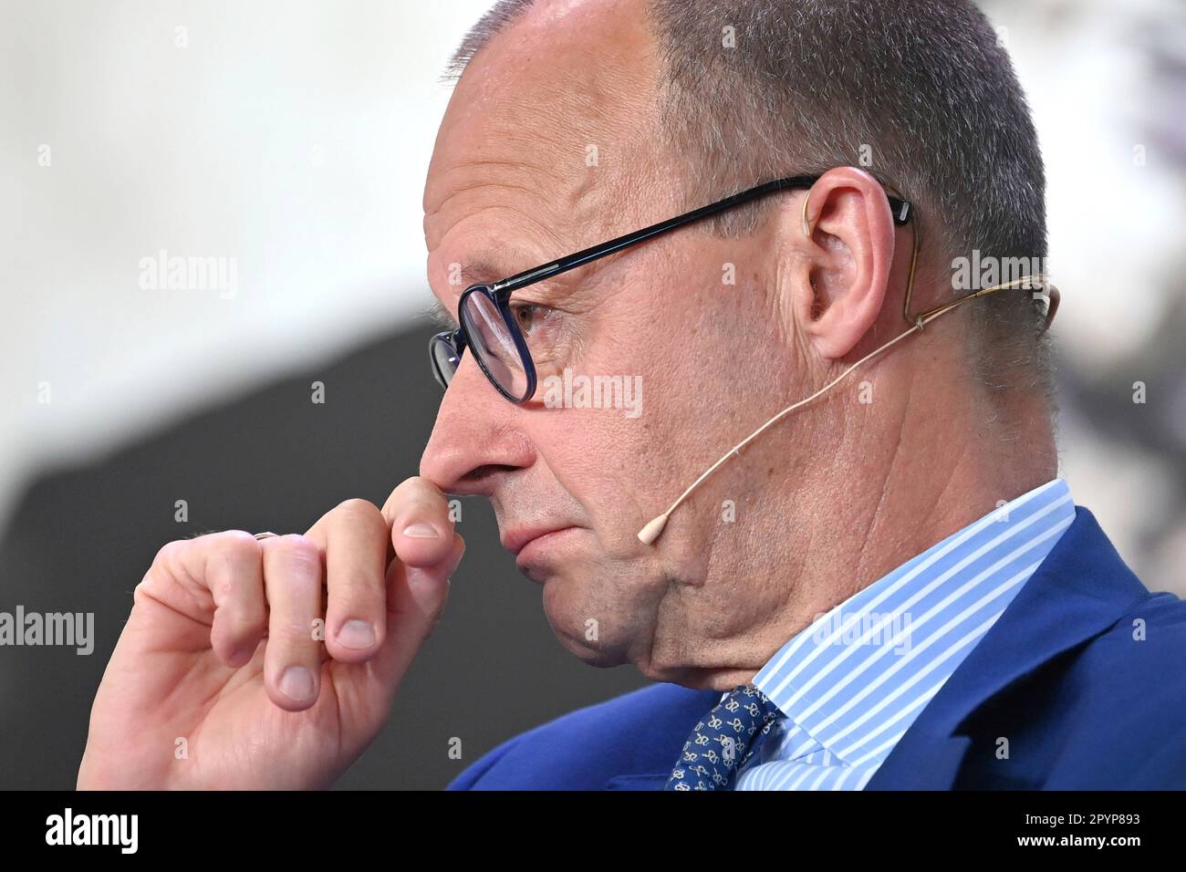 Gmund, Deutschland. 04th May, 2023. Friedrich Merz, MdB, Chairman of the CDU Germanys and ...